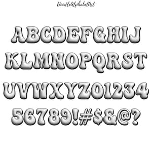 3D Inflated Alphabet Set, 10 Alpha Sets, Pastel Color Palette, 3D ...