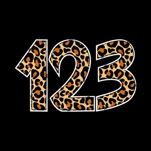 Leopard Print Doodle Alphabet Letters and Number Animal Leopard Letters ...