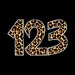 Leopard Print Doodle Alphabet Letters and Number Animal Leopard Letters ...