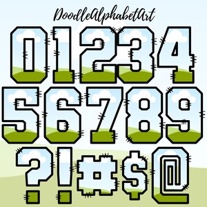 Doodle Varsity Letters Canva Frame Template: Editable Photo Fill ...