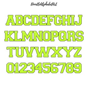 Grunge Distressed Sports Alphabet PNG Bundle, Bright Colors, 5 Alpha ...