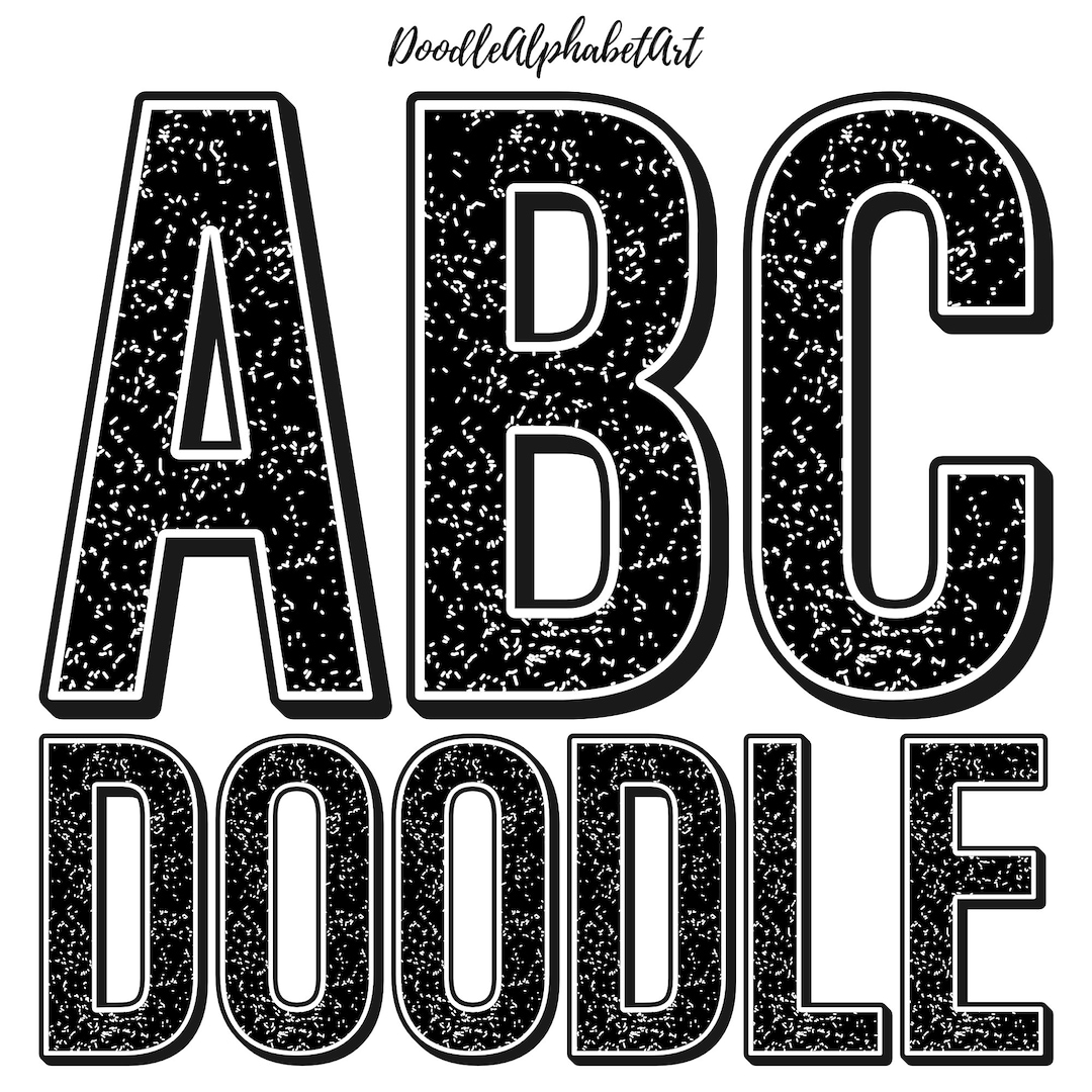 Black and White Grunge Retro Letter PNG, Distressed Letters, Monochrome ...