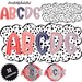 Dot Alphabet Letters PNG & Dalmatian Background, Dark and Vibrant Color ...