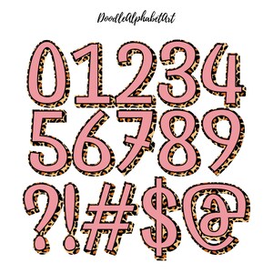 Retro Leopard Alphabet PNG Sets, Doodle Letters PNG Bundle, Hand Drawn ...