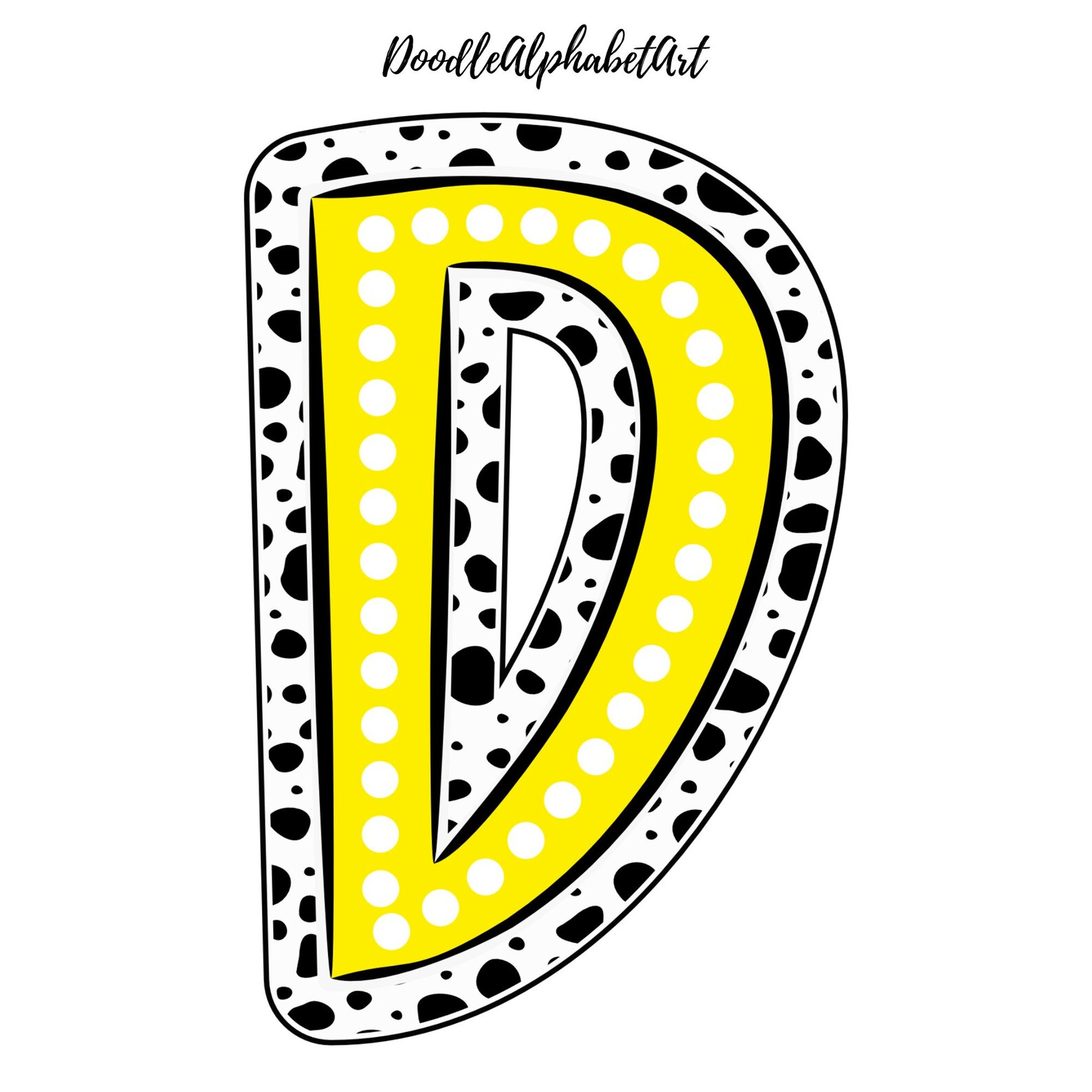 Dalmatian Alphabet PNG Bundle: Bright Dots Clipart (digital Download ...