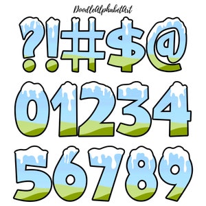 Winter Snow Letters Canva Frames: Editable Alphabet Template (digital ...