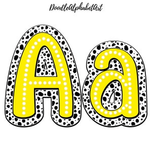 Dalmatian Spots Alphabet PNG Bundle: Bright Polka Dot Letters (digital ...