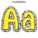 Dalmatian Spots Alphabet PNG Bundle: Bright Polka Dot Letters (digital ...