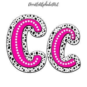 Dalmatian Spots Alphabet PNG Bundle: Bright Polka Dot Letters (digital ...