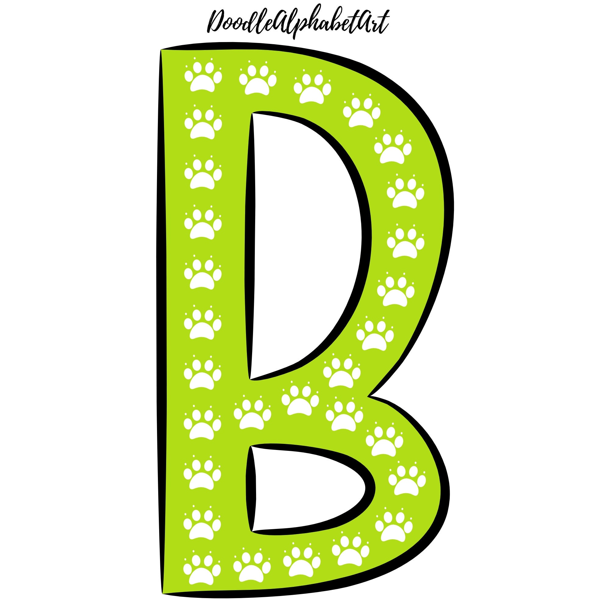 Cat Paw Print Letters PNG Bundle: Vibrant Alpha Sets (digital Download ...