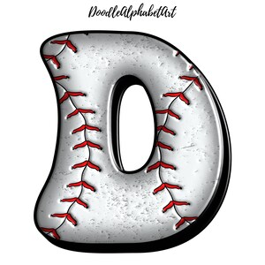 3D Inflated Baseball Alphabet PNG, Groovy Letters PNG Bundle, Grunge 3D ...