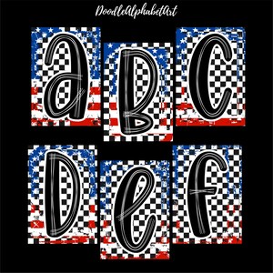 Checkerboard Background With Black & White Scribble Alphabet PNG ...