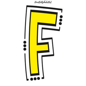 Bright Doodle Alphabet PNG Bundle: Lines and Dots, 5 Alpha Sets ...