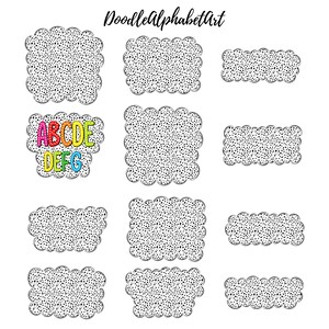 Doodle Dots Alphabet PNG Bundle: Bright Polka Dot Letters (digital ...