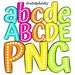 Polka Dot Alphabet PNG Bundle, Bright Color, 5 Alpha Sets, Uppercase ...