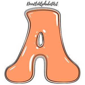 Retro Groovy Doodle Alphabet: 3D Inflated PNG Bundle (5 Alphapacks) - Etsy