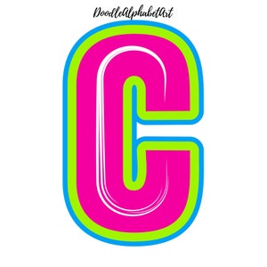 Funky Colorful Alphabet PNG Bundle: 5 Alpha Sets (digital Download) - Etsy