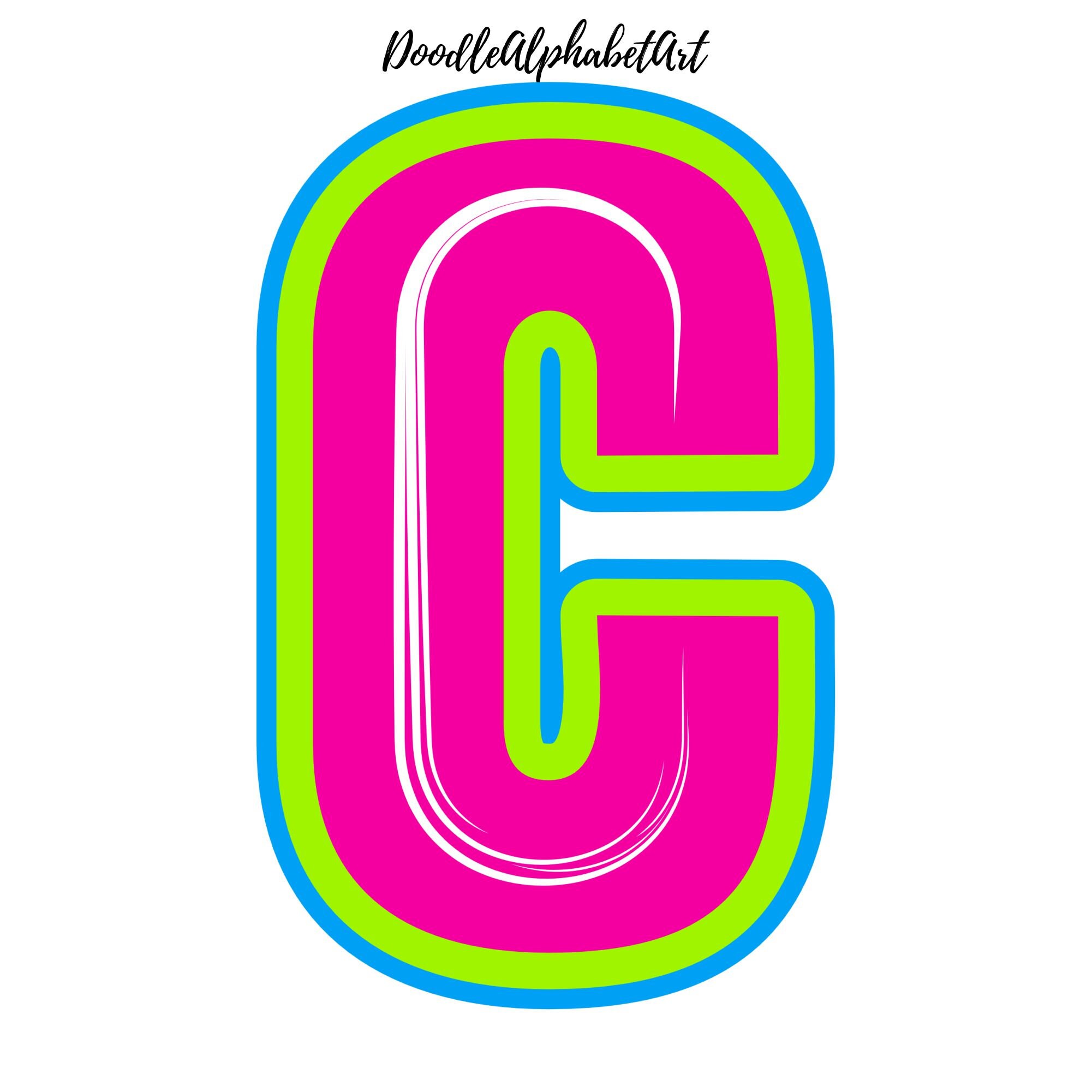 Funky Colorful Alphabet PNG Bundle: 5 Alpha Sets (digital Download) - Etsy