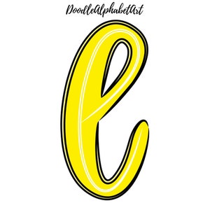 White Double Line Doodle Letters PNG Bundle, Black Double Outline ...