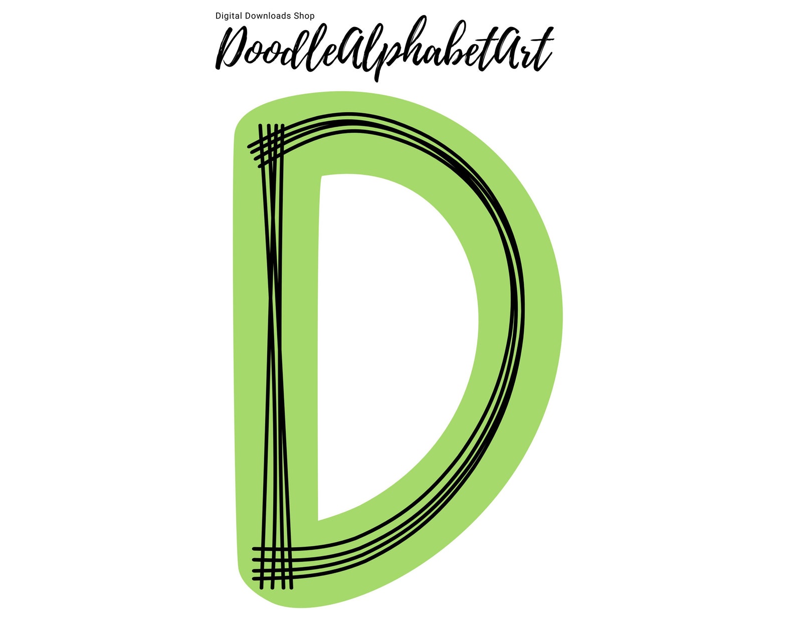 Scribble Letters PNG in 5 Color Palettes for Spring Doodle - Etsy