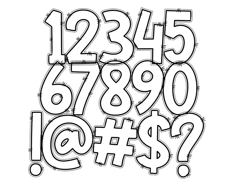 Doodle Blank Transparent Letters Font Alphabet SVG PNG EPS Pdf. Create ...
