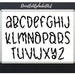 Chalkboard Alphabet Font PNG Clipart, Black and White Chalk Letters ...