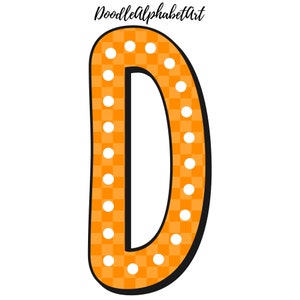 Bright Checkered Dot Alphabet PNG Bundle, Bright Colors, 5 Alpha Sets ...