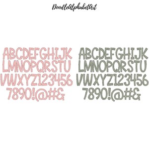 Boho Scribble Alphabet PNG Bundle: Bohemian Color Letters (digital ...