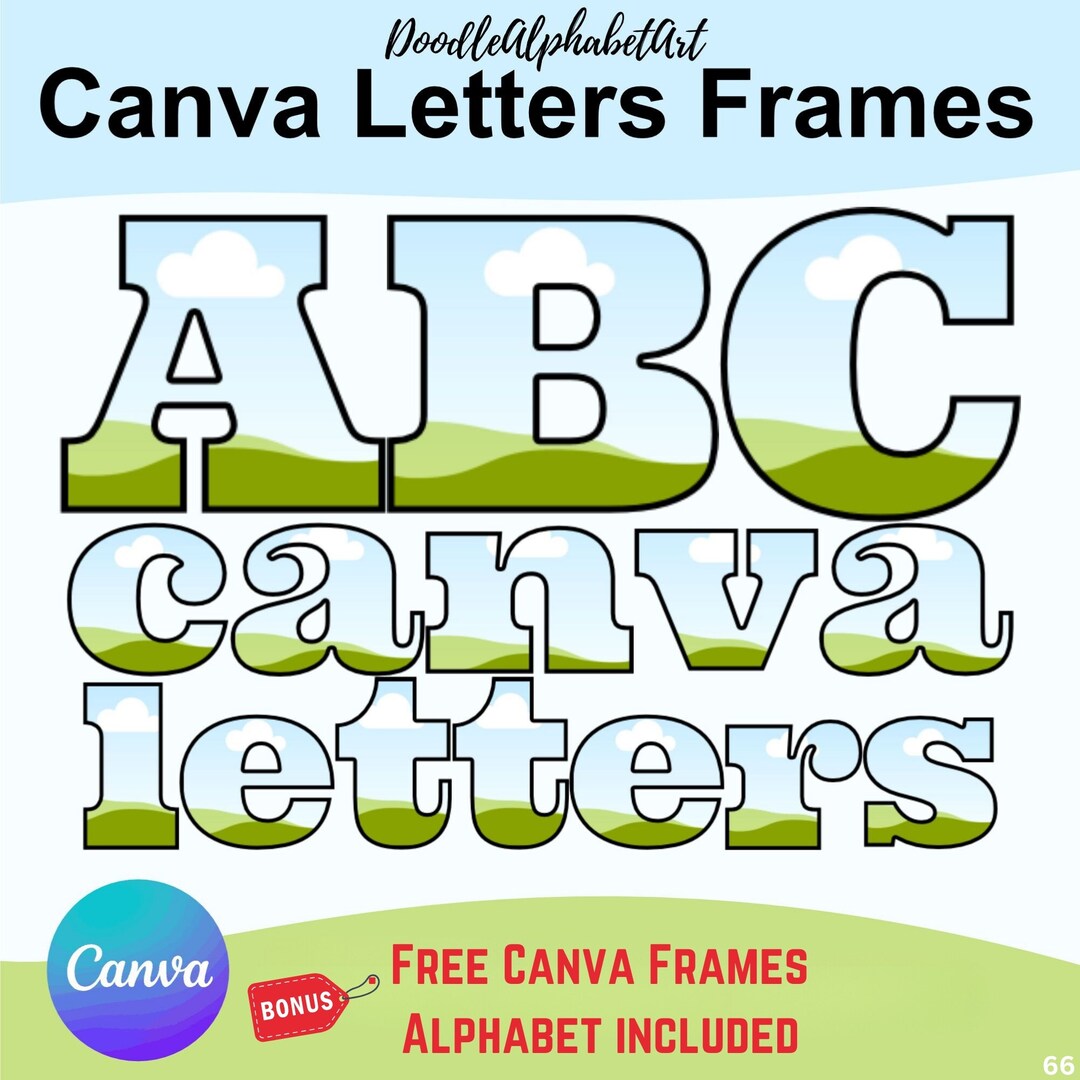 Canva Frames Letters, Wooden Type Font Alphabet, Easy Drag and Drop ...