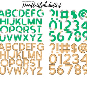 School Teacher Alphabet Letters PNG, Back to School PNG, 5 Styles of ...