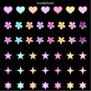 Preppy Doodle Letters PNG Bundle, 7 Colors Lines and Dots Alphabet, 44 ...