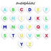 Bundle of 5 Sets of Alphabet Letter Heart Beads Clip Art PNG, Neon ...