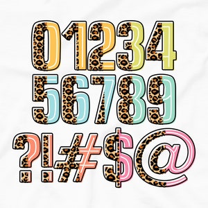 Leopard Split Alphabet Digital PNG Bundle, Boho Doodle Alphabet, Hand ...