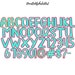 Polka Dot Marquee Alphabet PNG Bundle: Funky Colorful Letters (digital ...