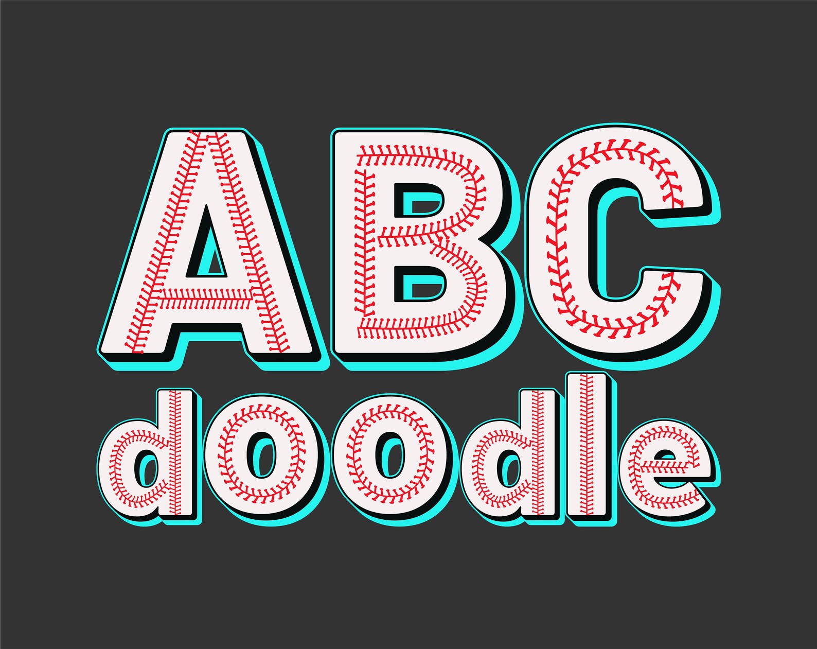 Baseball Alphabet Letters PNG Bundle Baseball Sports Doodle - Etsy