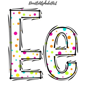 Colorful Dots Alphabet PNG, Playful Bright Spot Letters PNG Bundle ...