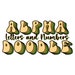 Doodle Retro Alpha PNG. Groovy Alphabet Letters Clipart, A Harmonious ...
