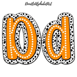 Dalmatian Spots Alphabet PNG Bundle: Bright Polka Dot Letters (digital ...