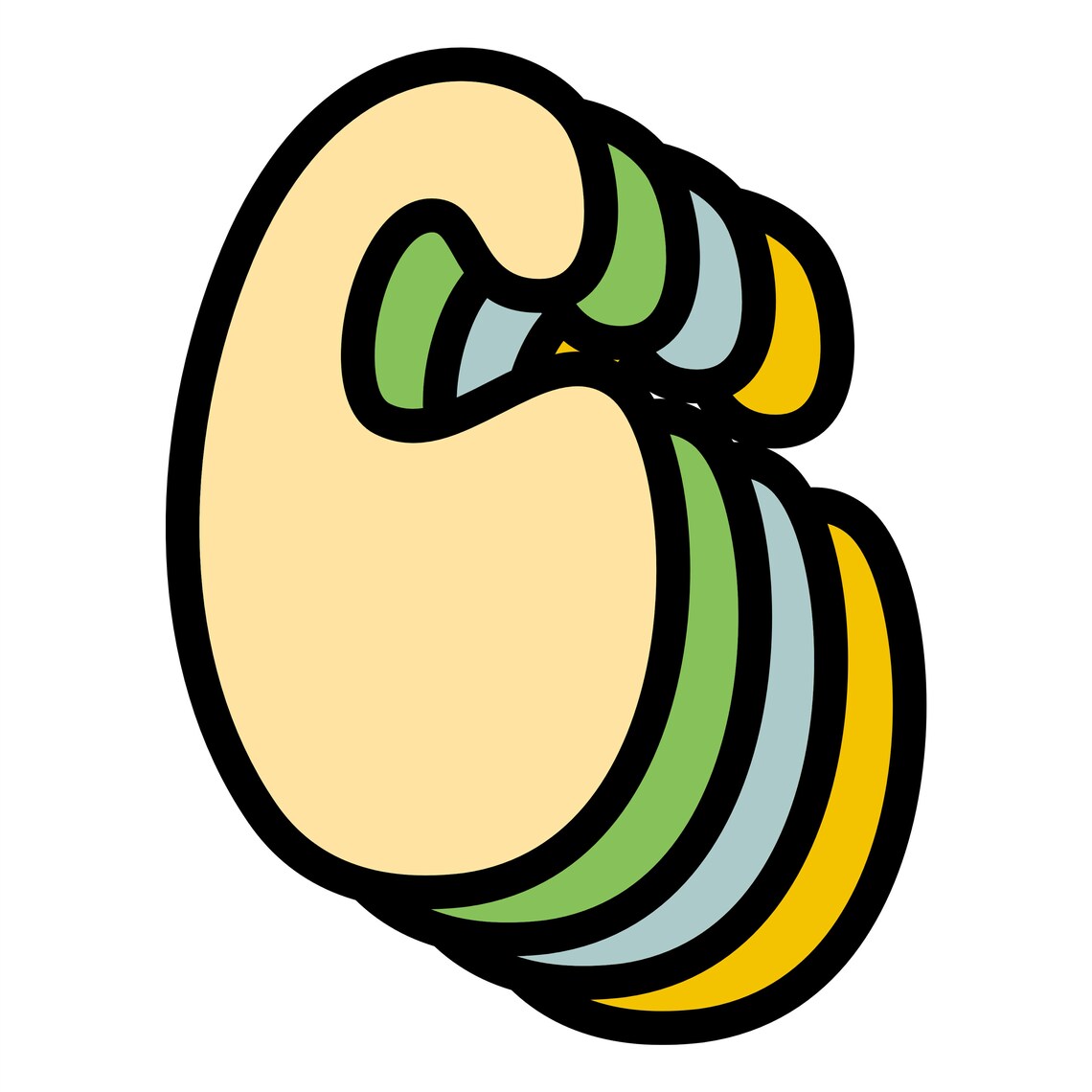 Doodle Retro Alpha PNG. Groovy Alphabet Letters Clipart - Etsy