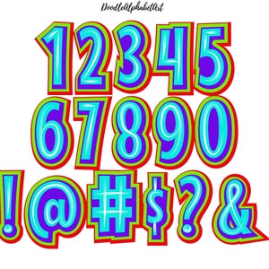 Funky Comic Letter PNG Bundle: Doodle Alphabet Art (digital Download ...