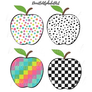 Apple Background PNG & Doodle Dot Alphabet PNG Bundle (7 Alpha Sets) - Etsy