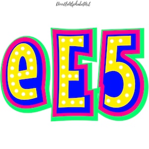 Funky Comic Letter PNG Bundle: Doodle Alphabet Art (digital Download ...