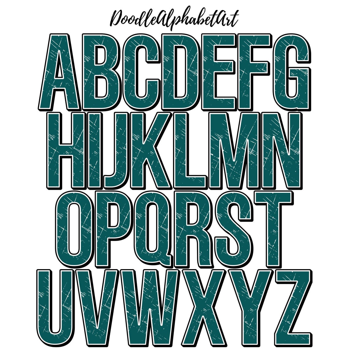 Boho Distressed Alphabet PNG: Grunge Letters & Numbers (digital ...