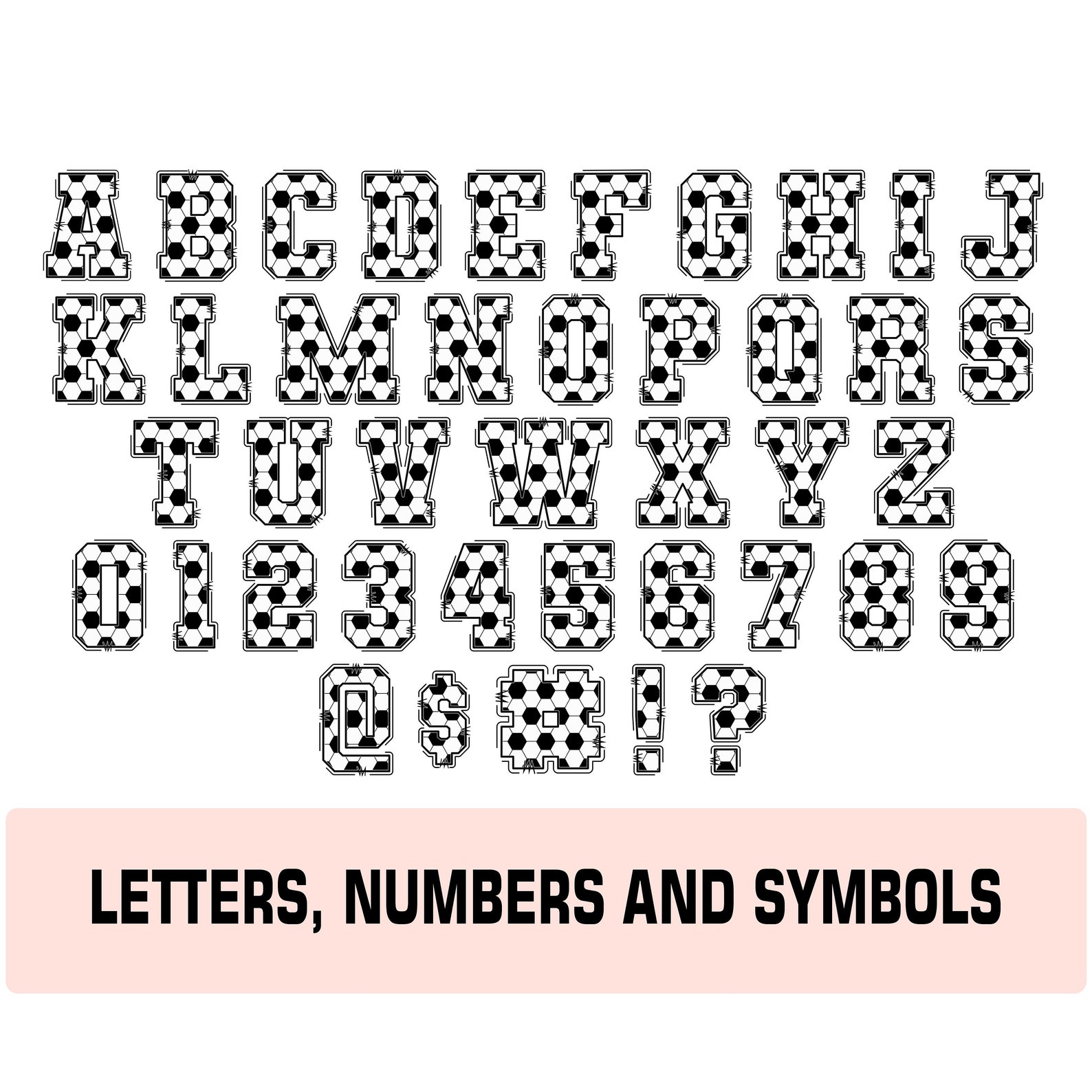 Football Doodle Alphabet Letters PNG Sublimation Designs PNG - Etsy