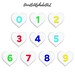 Bundle of 5 Sets of Alphabet Letter Heart Beads Clip Art PNG, Neon ...