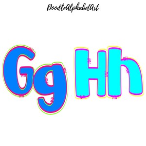 Colorful Scribble & Sketch Kids Alphabet Summer, Doodle Alphabet PNG ...