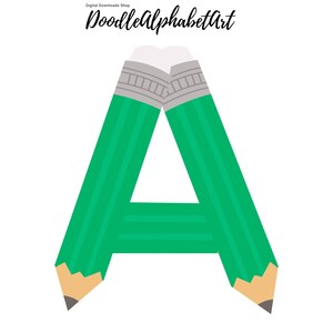 School Teacher Alphabet Letters PNG, Back to School PNG, 5 Styles of ...