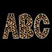 Leopard Print Doodle Alphabet Letters and Number Animal Leopard Letters ...