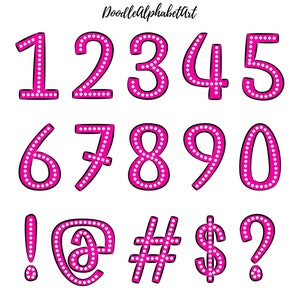 Polka Dot Marquee Letters PNG Bundle: Bright Color Alphabet (digital ...