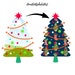 Editable Christmas Tree Canva Frames Collection Hand Drawn - Etsy